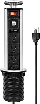 Amazon.com: Pulling Up Power Socket Outlet with 2 USB JACKYLED ...
