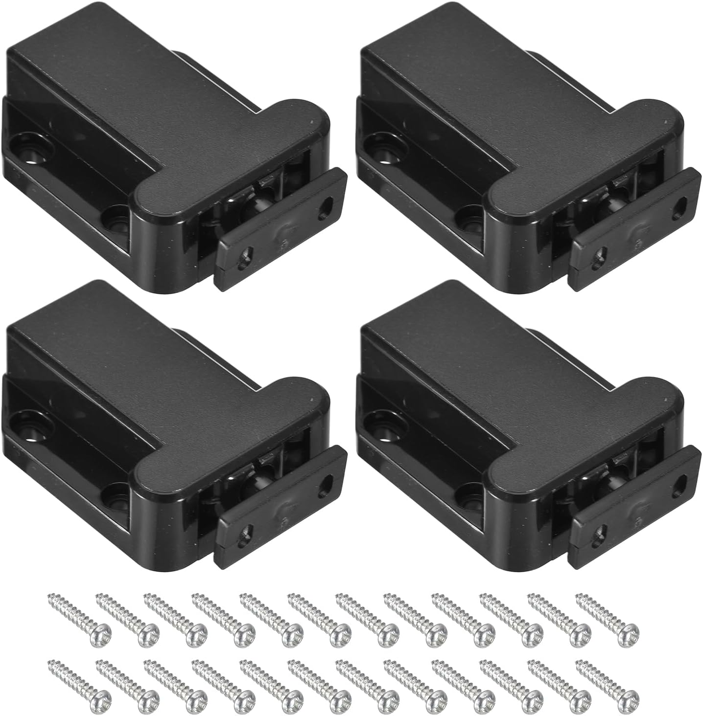 uxcell 4 Set Push to Open Door Catch ABS Automatic Spring Loaded Push ...