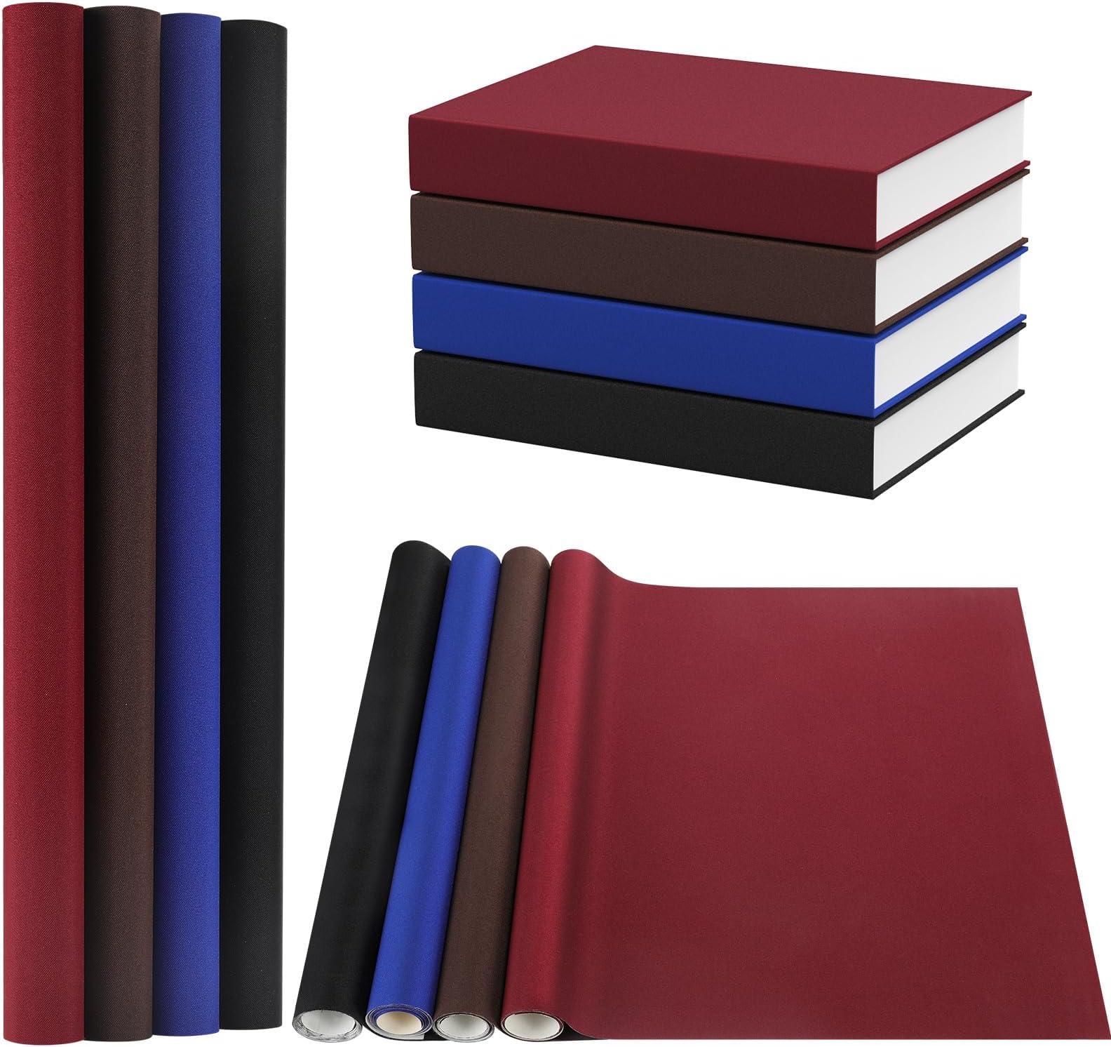 Amazon.com: Black Book Cloth, 40 x 16 Inch Fabric Surface Paper Backed ...