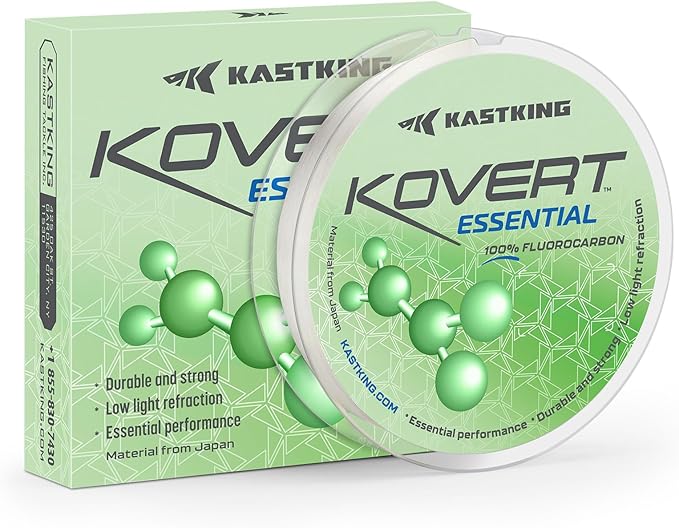 Amazon.com : KastKing Kovert Essential 100% Fluorocarbon Fishing line, Leader Material, High ...