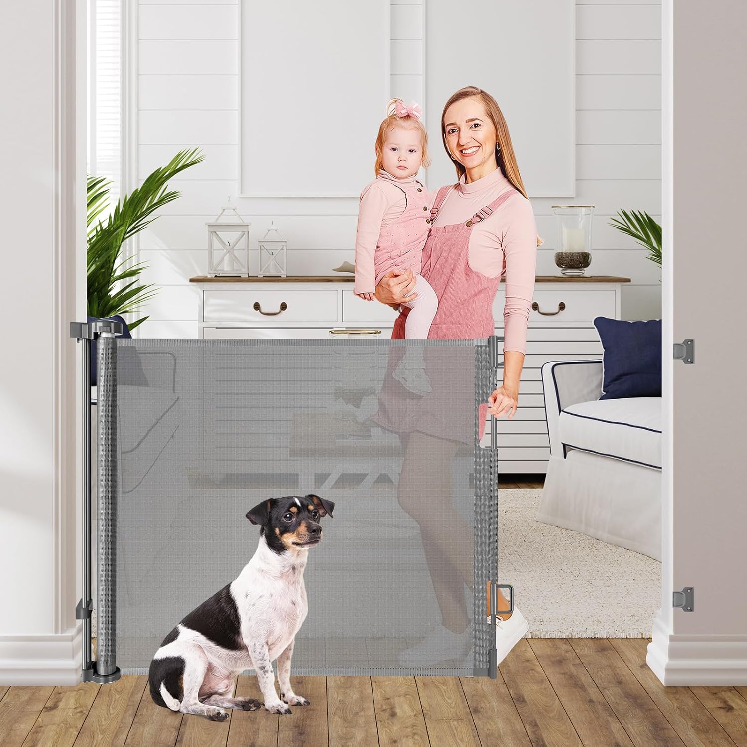 Amazon.com: Retractable Baby Gate for Doorway 60” Wide Retractable Pet ...