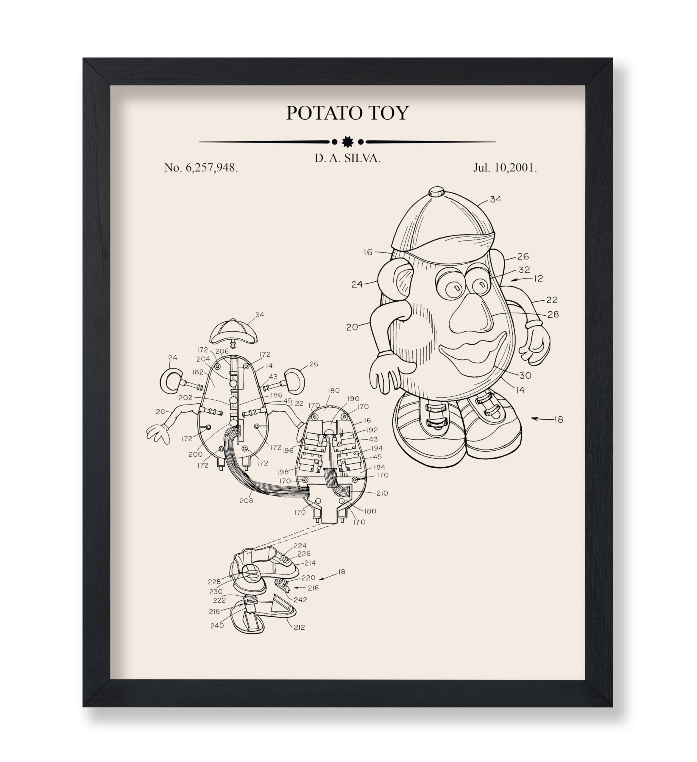 Amazon.com: Poster Master Potato Head Blueprint Poster - Mr. Potato ...