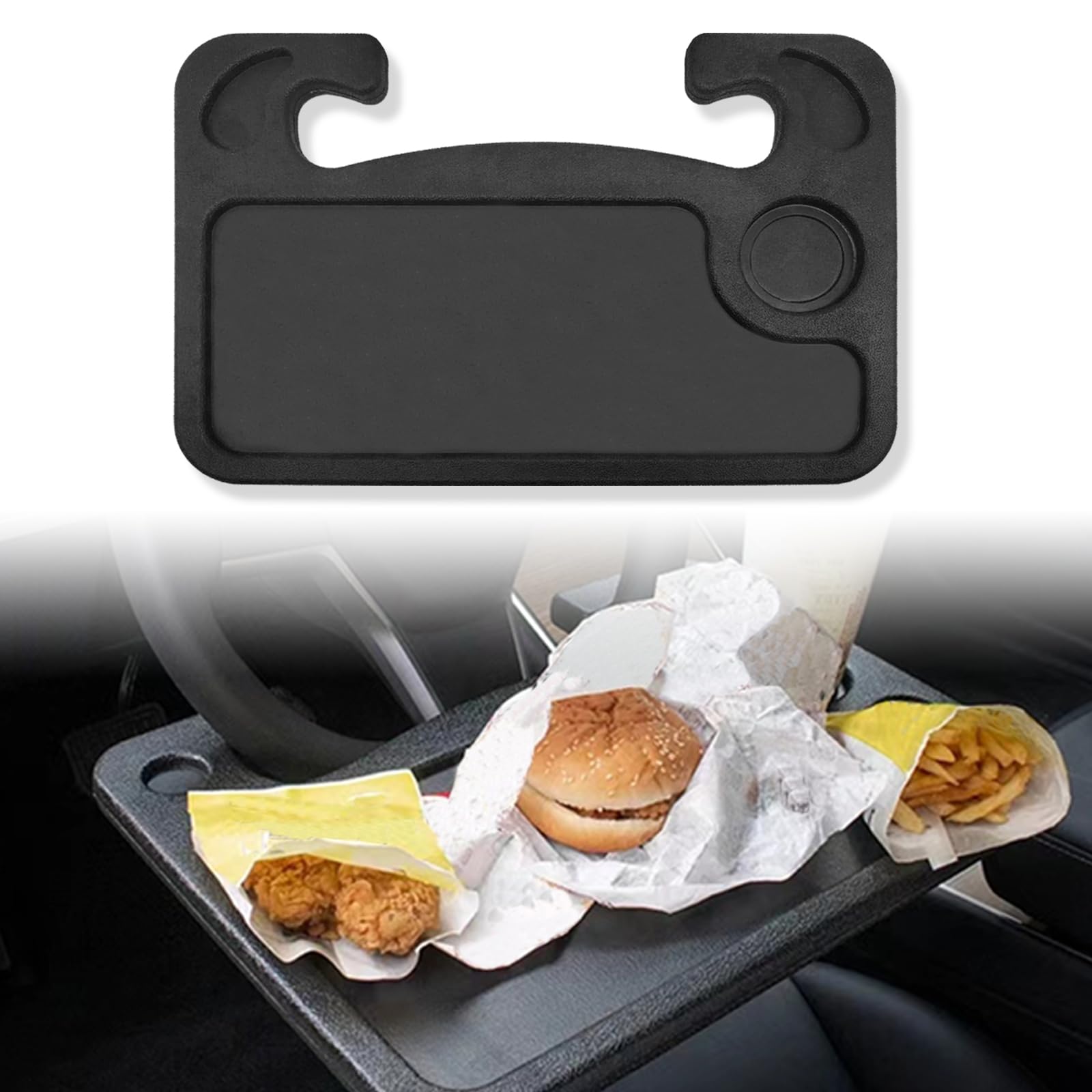 Amazon.com: Car Stand Steering Wheel Tray Food Tray With Drink Holder ...
