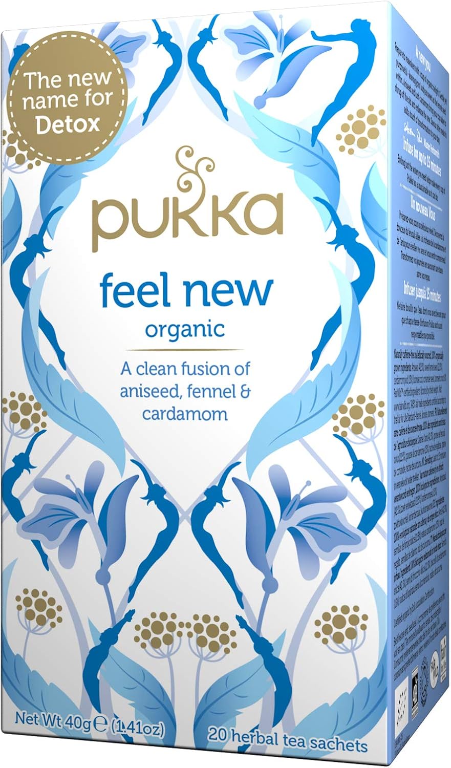 Pukka Feel New Organic Herbal Tea - 20 Count (Pack of 1), Aniseed ...