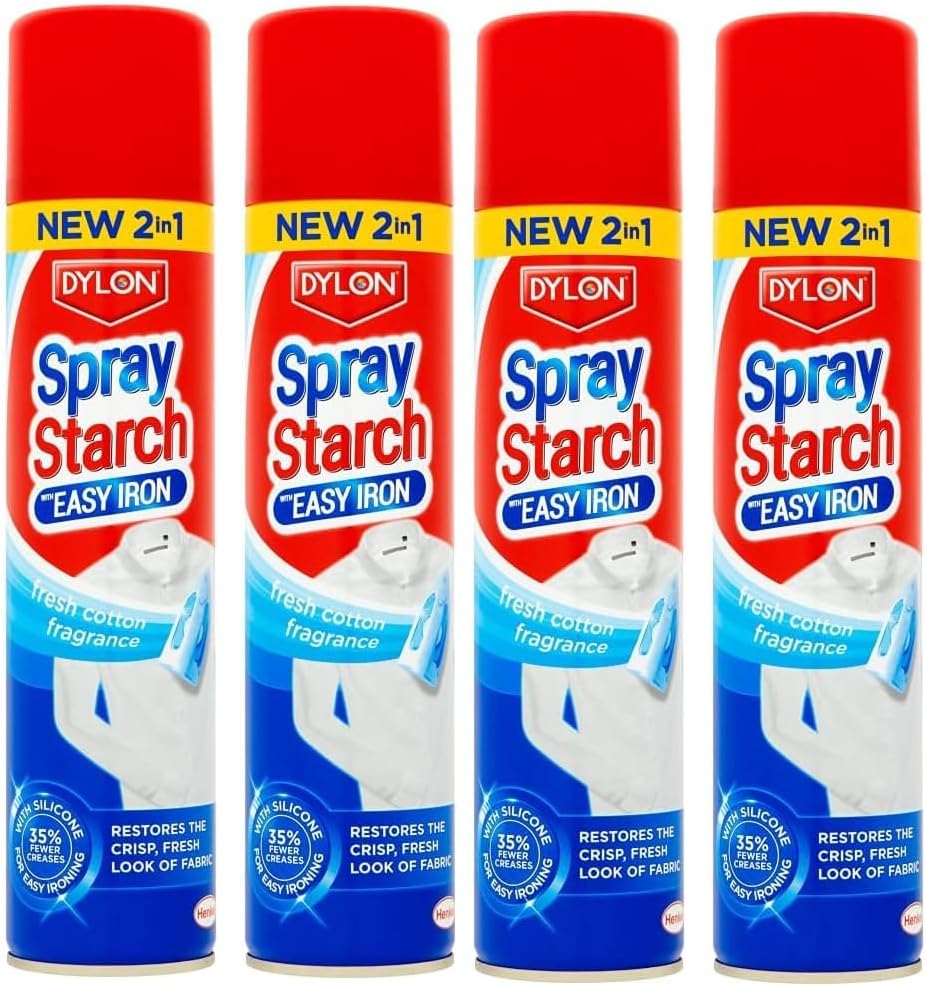 Dylon Spray Starch with Easy Iron 2 in 1 (pack of 4 x300ml) : Amazon.co ...