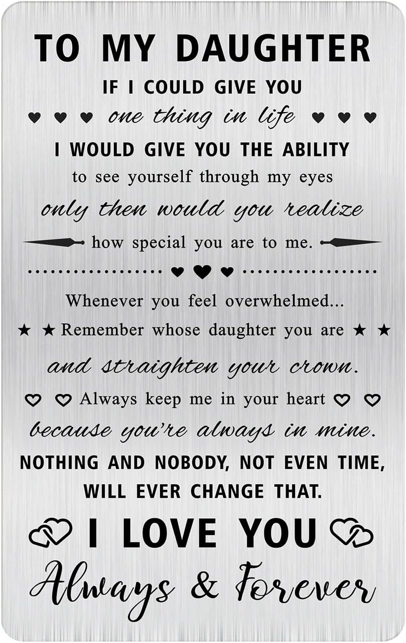 Amazon.com : Alotozo Gift for Daughter - Card for Daughter - Engraved ...