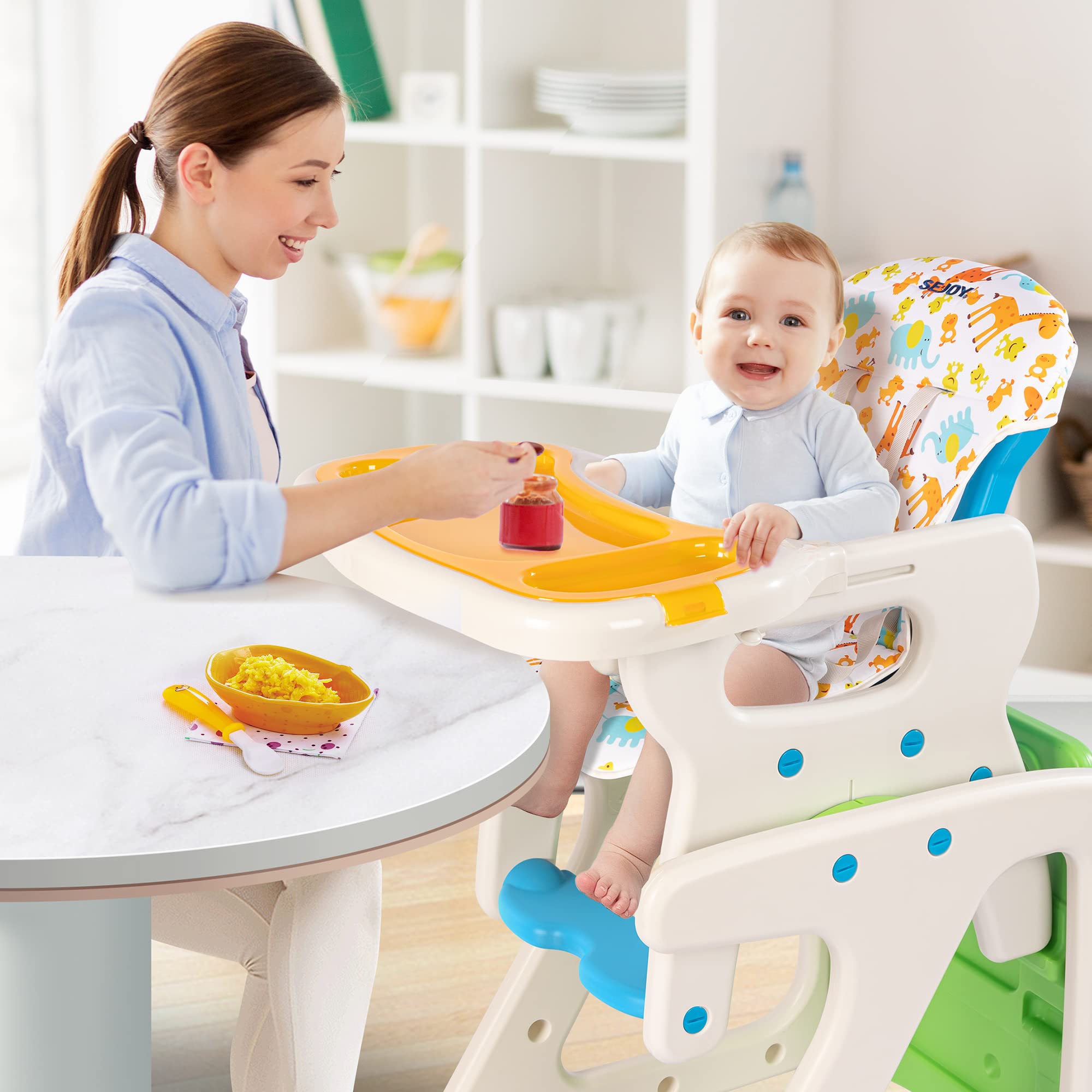 3-in-1 Baby High Chair Toddler Chair Highchairs with Adjustable Seat ...