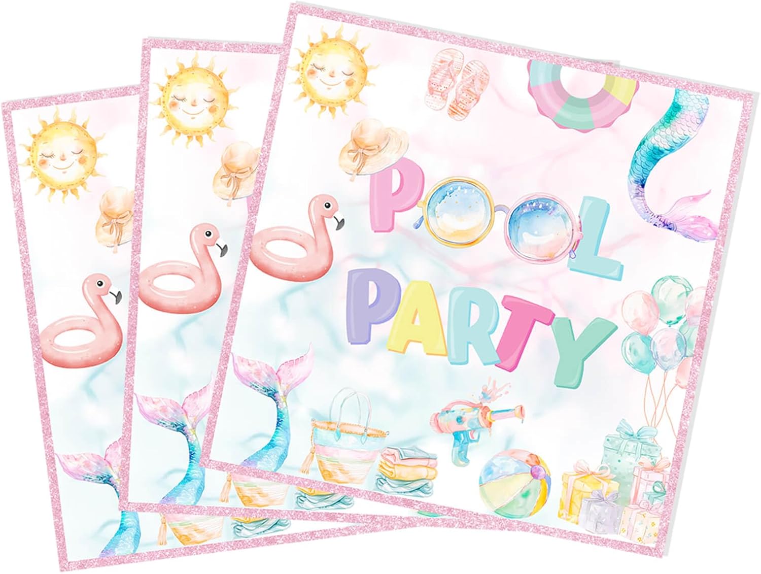 Amazon.com: 60pcs Pool Party Napkins Summer Pool Paper Napkins Summer ...