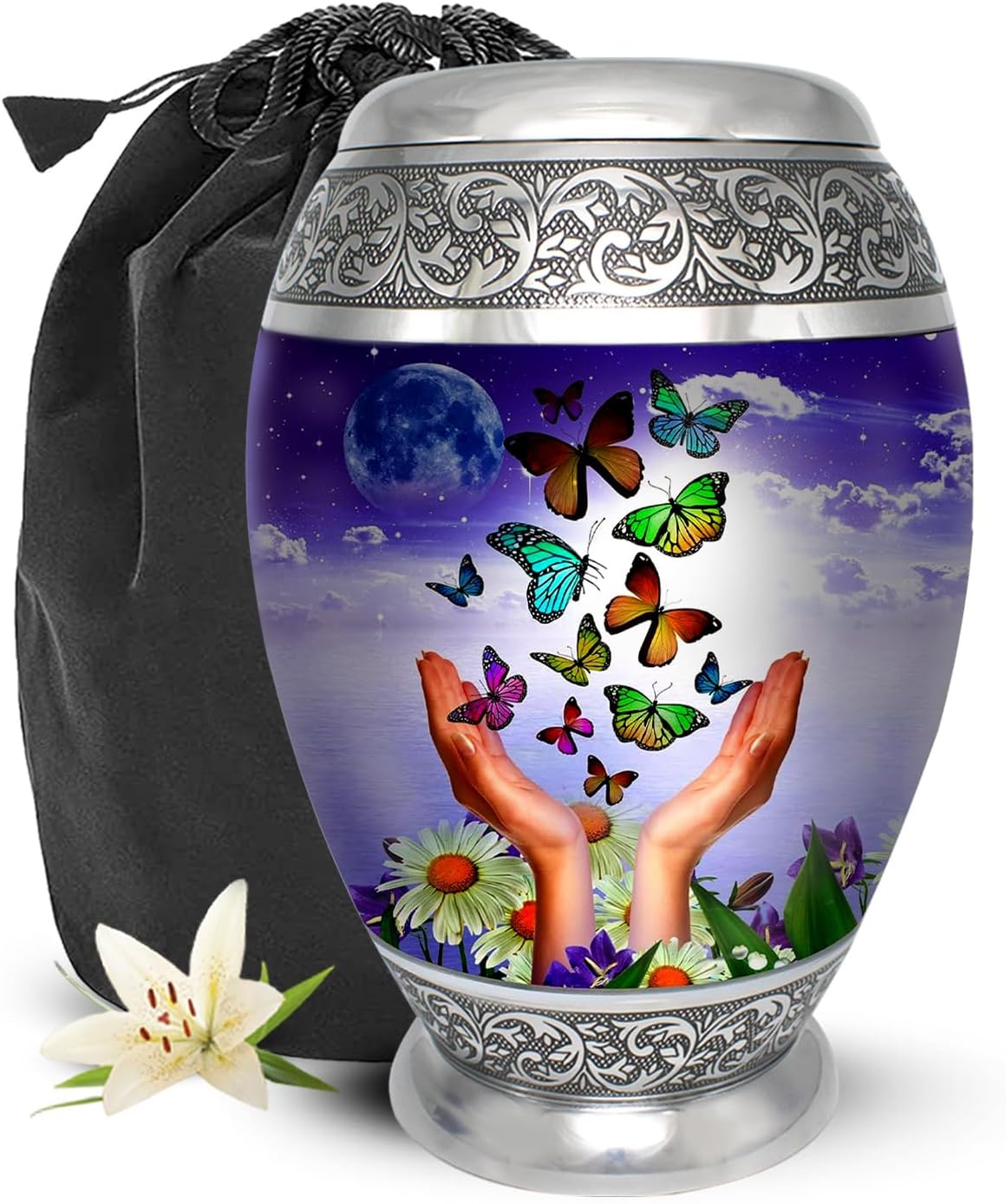 Amazon.com: Purple Butterfly Urns for Human Ashes Adult Female & Male ...