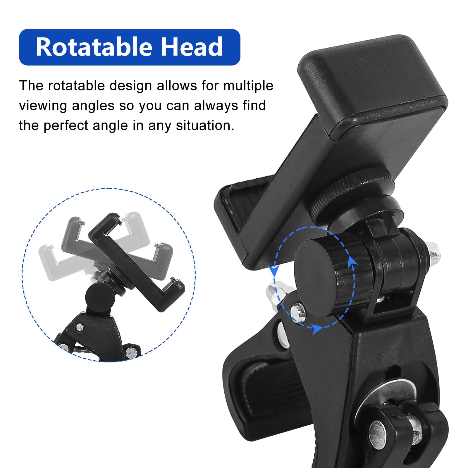 Mic Stand Phone Holder Clip Microphone Arm Mount Clamp 360 Rotation ...