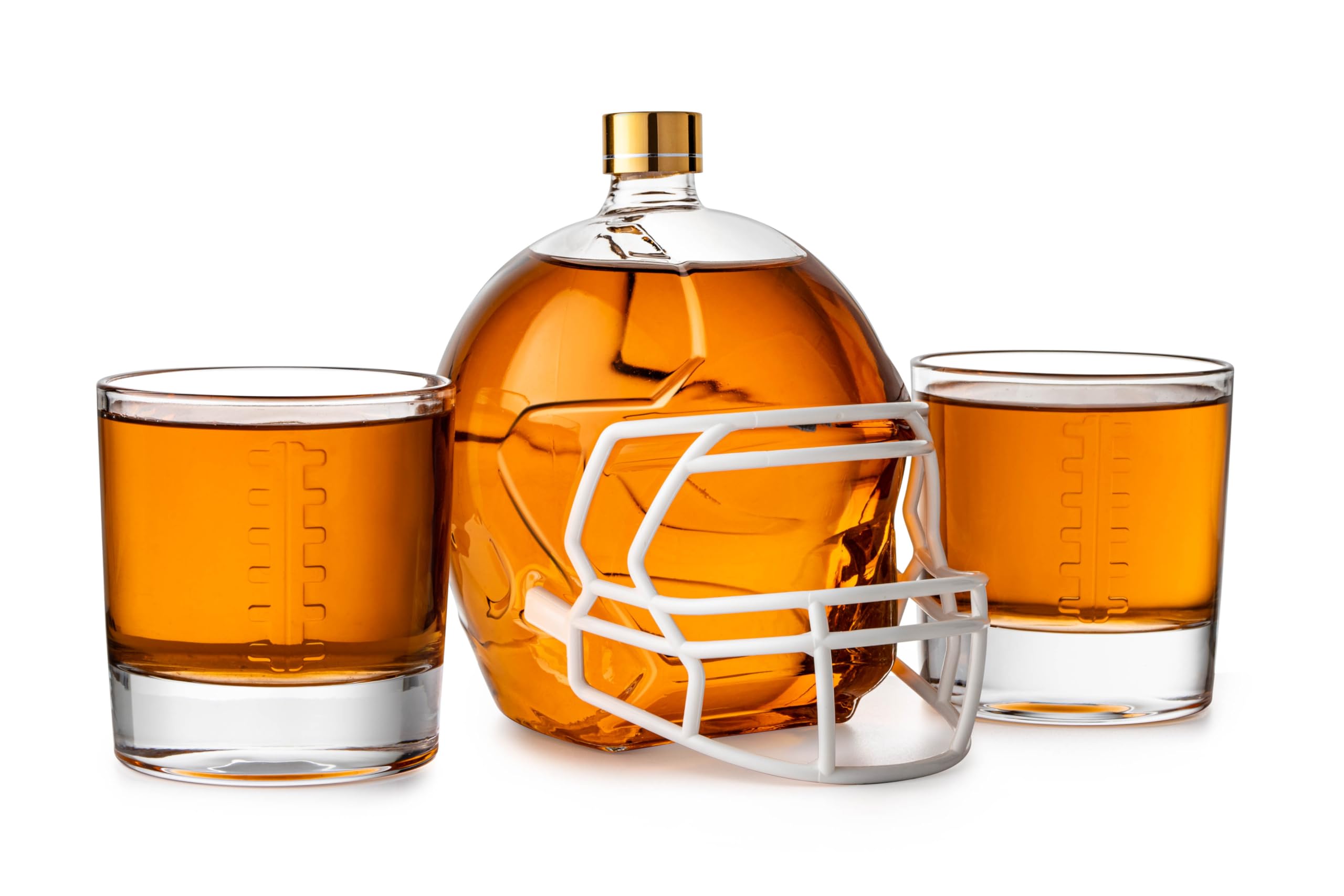 Amazon.com | Football Whiskey Decanter Set – 750ml Helmet Decanter with ...