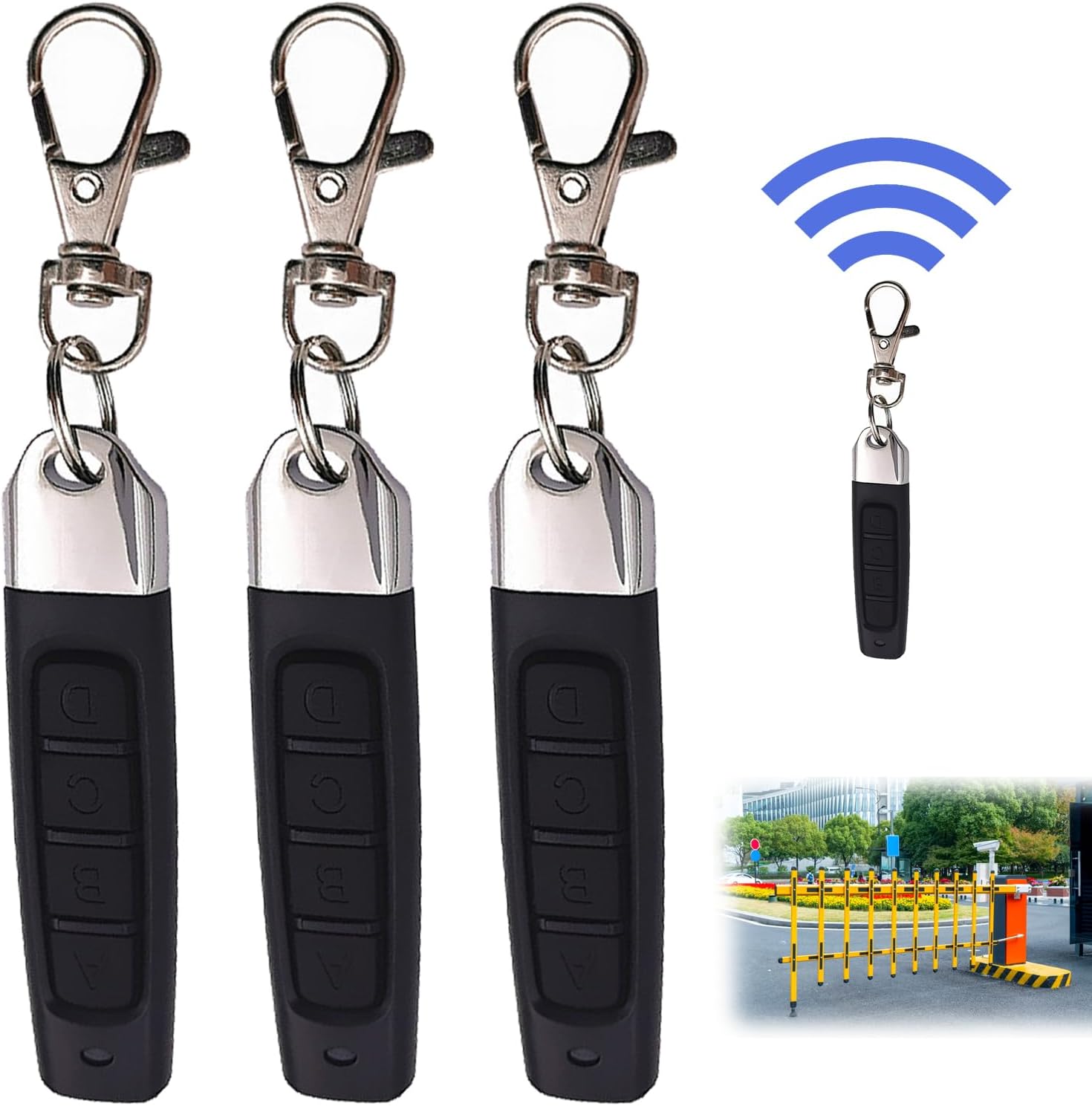 ihohi Universal Garage Door Opener, 433MHz Copy Remote Controller 4 in ...