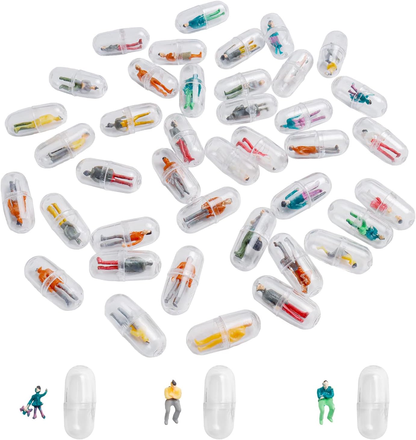 Amazon.com: Aydinids 40 Pcs Miniature Scene Set - Mini People Figurines ...