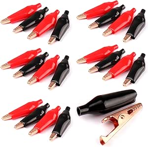 ATOPLEE Copper Alligator Clips Electrical,20PCS Mini Size 1.77"/45mm ...
