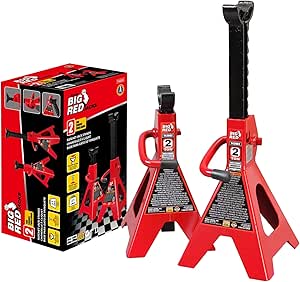 Amazon.com: BIG RED 2 Ton Steel Car Jack Stands, Fit for Automotive ...