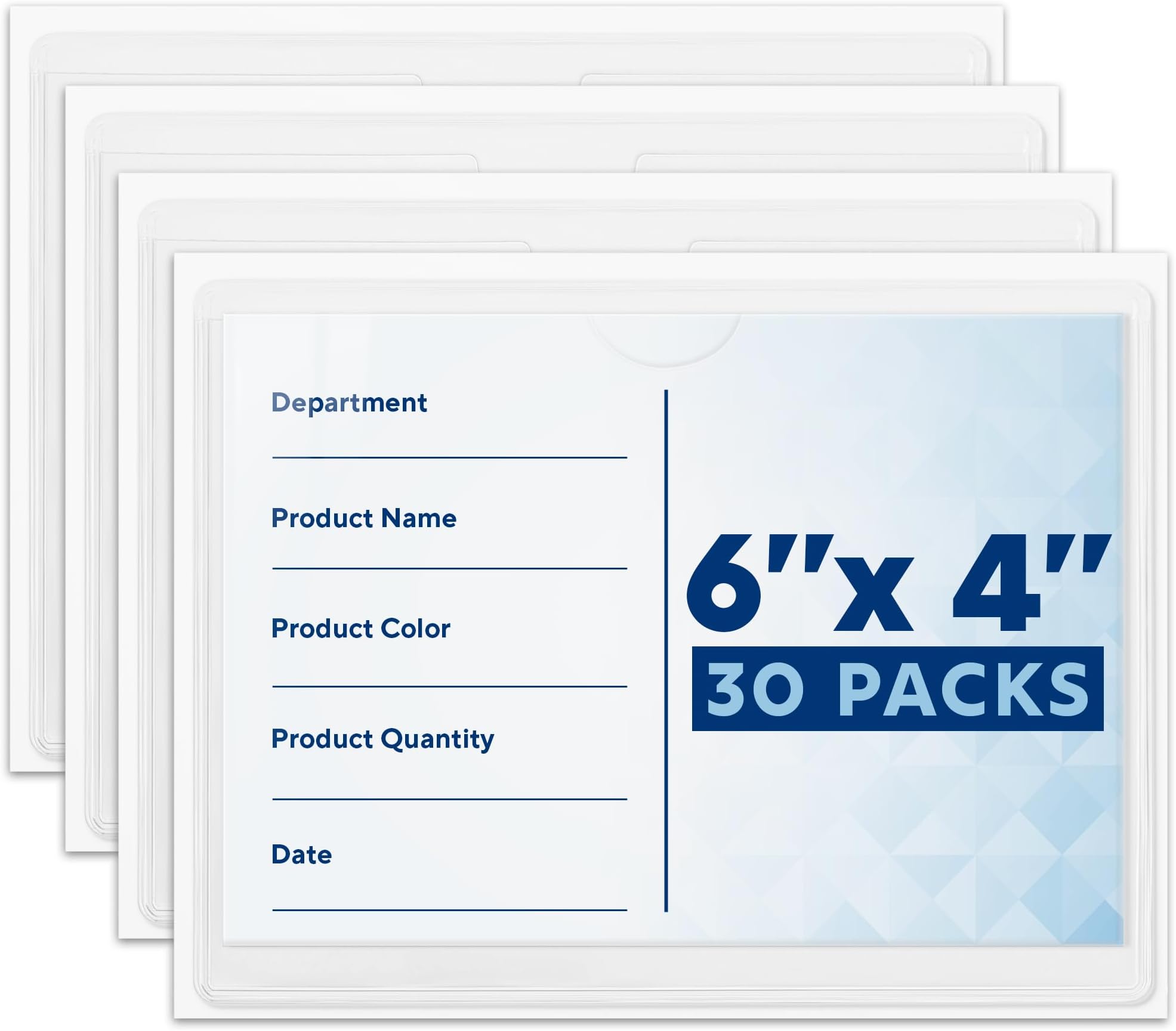 Mifflin - Index Card Holder - 4" x 6” / 10 x 15cm, 30 PK - Clear Self ...