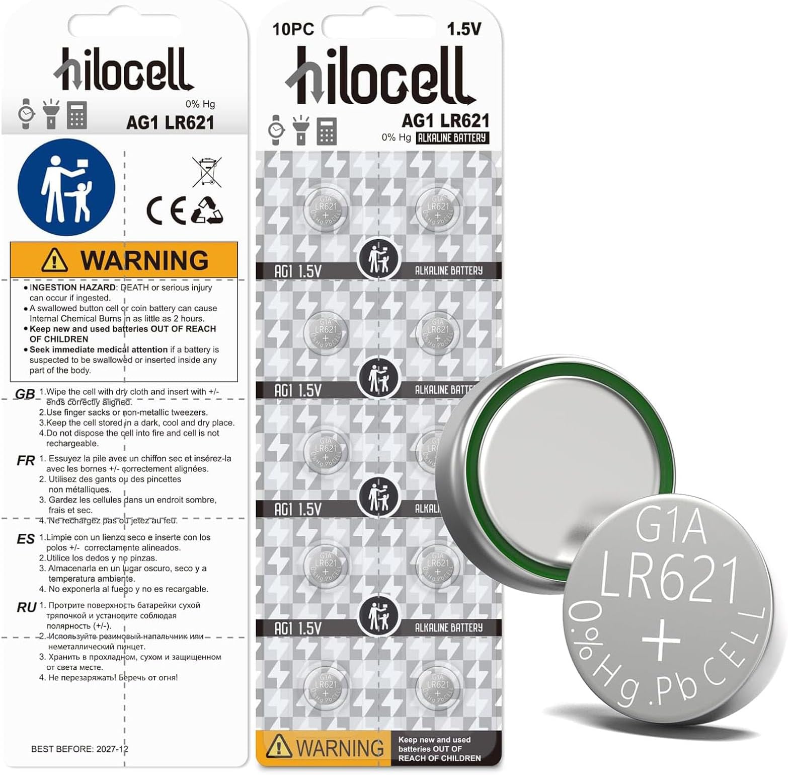 Amazon.com: Energizer Watch Batteries 364 / 363 SR621SW Battery New 5 ...