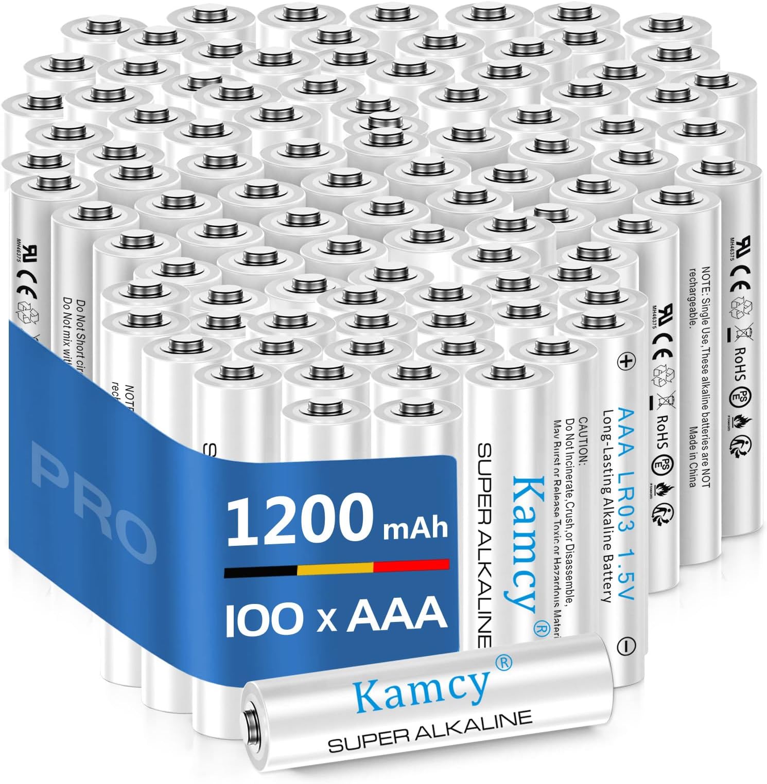 Amazon.com: KAMCY AAA Batteries 100 Pack - Alkaline Triple A Batteries ...