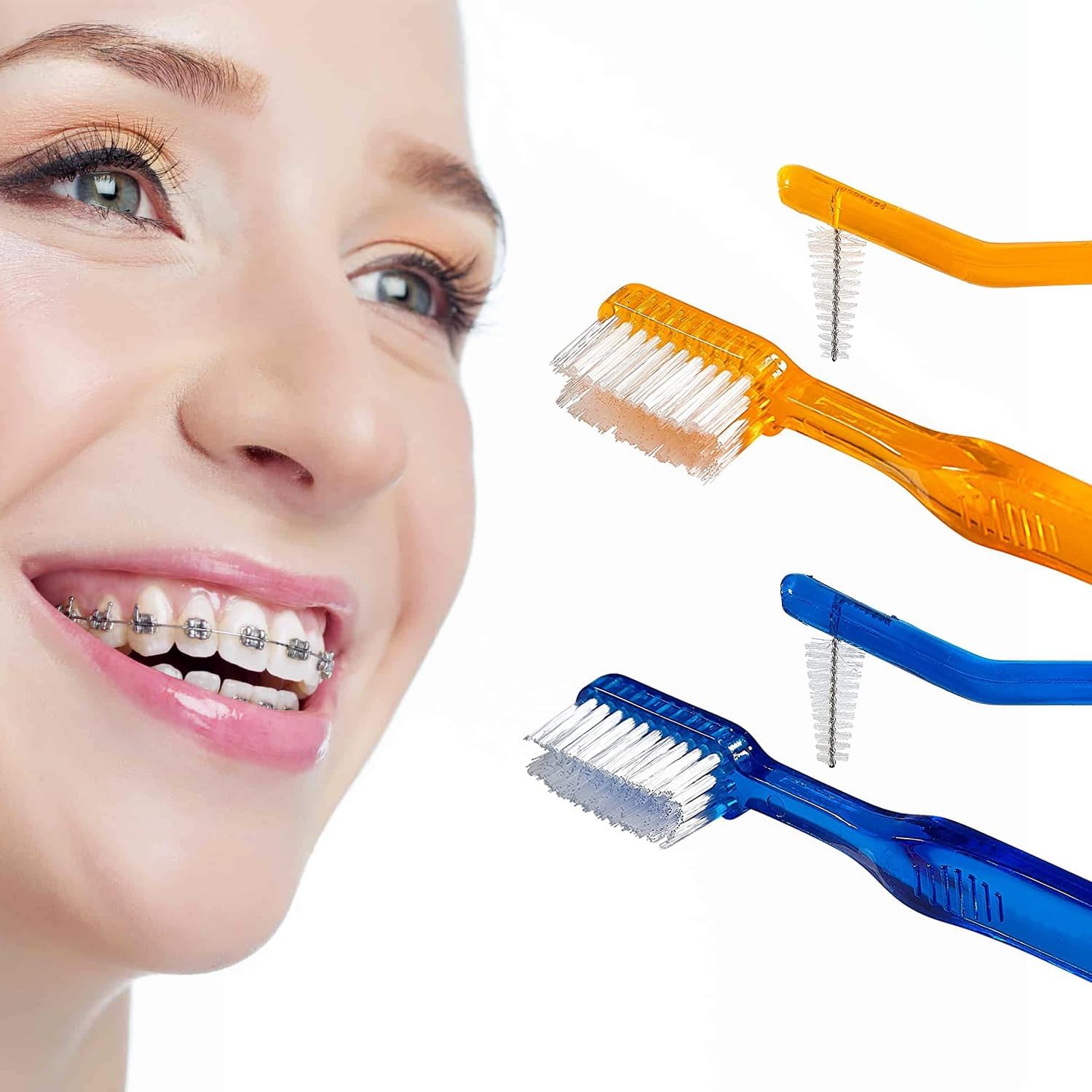 Amazon.com : AIM DENTAL SUPPLY ADS Braces Toothbrush Soft Head V ...