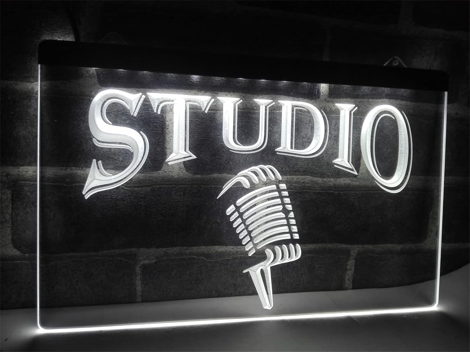 Amazon.com: Studio Neon Sign Recording Studio Neon Microphone On Air ...