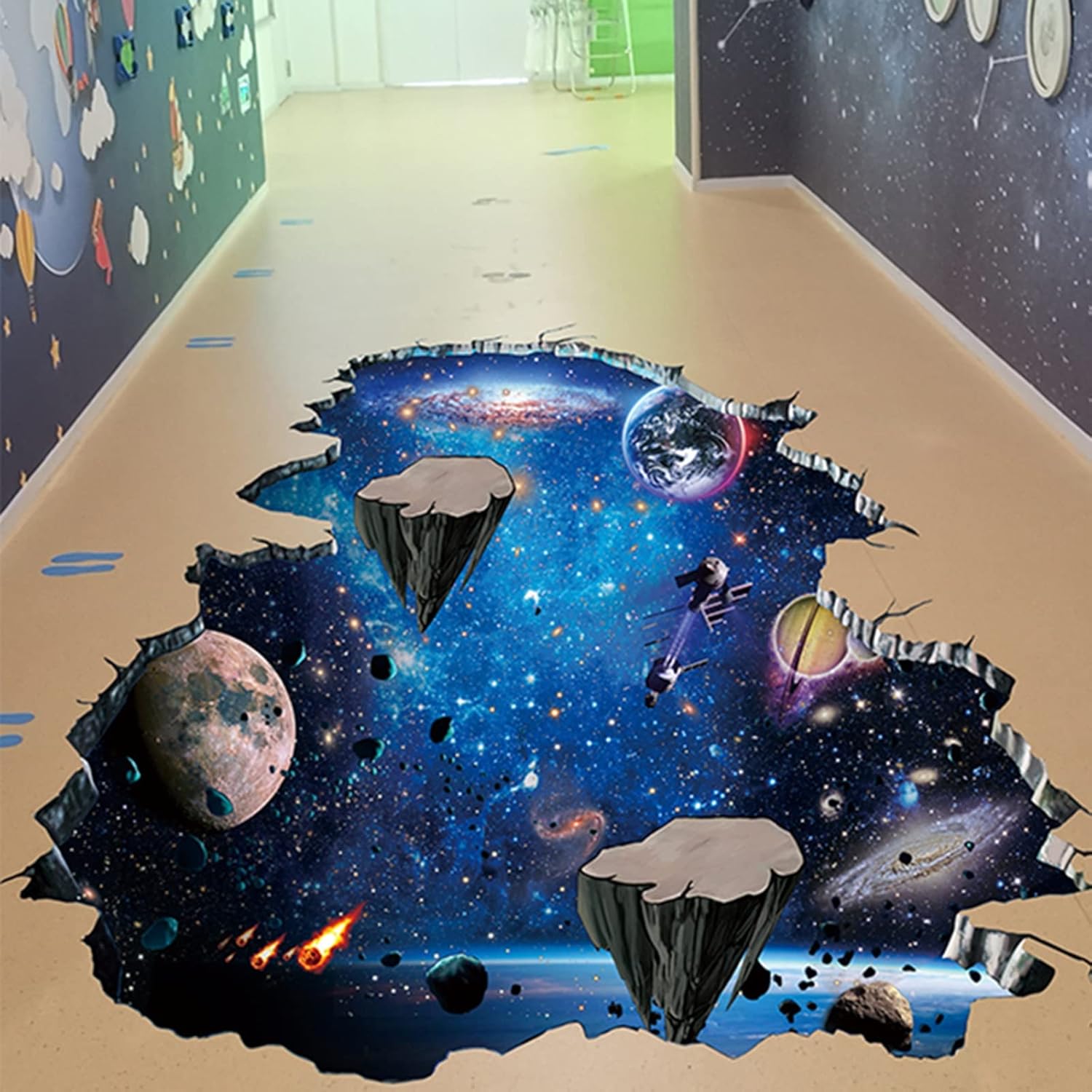 Amazon.com: LZMZMQ 3D Sticker for Ceiling/Vinyl Floor/Walls/Wood Panels ...