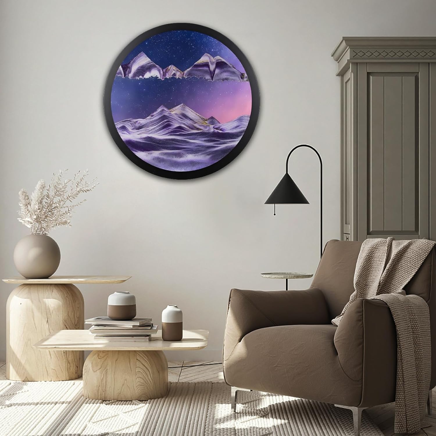 JYBBGO Sand Art, Sand Art Liquid Motion, 360° Rotate Wall Mounted ...