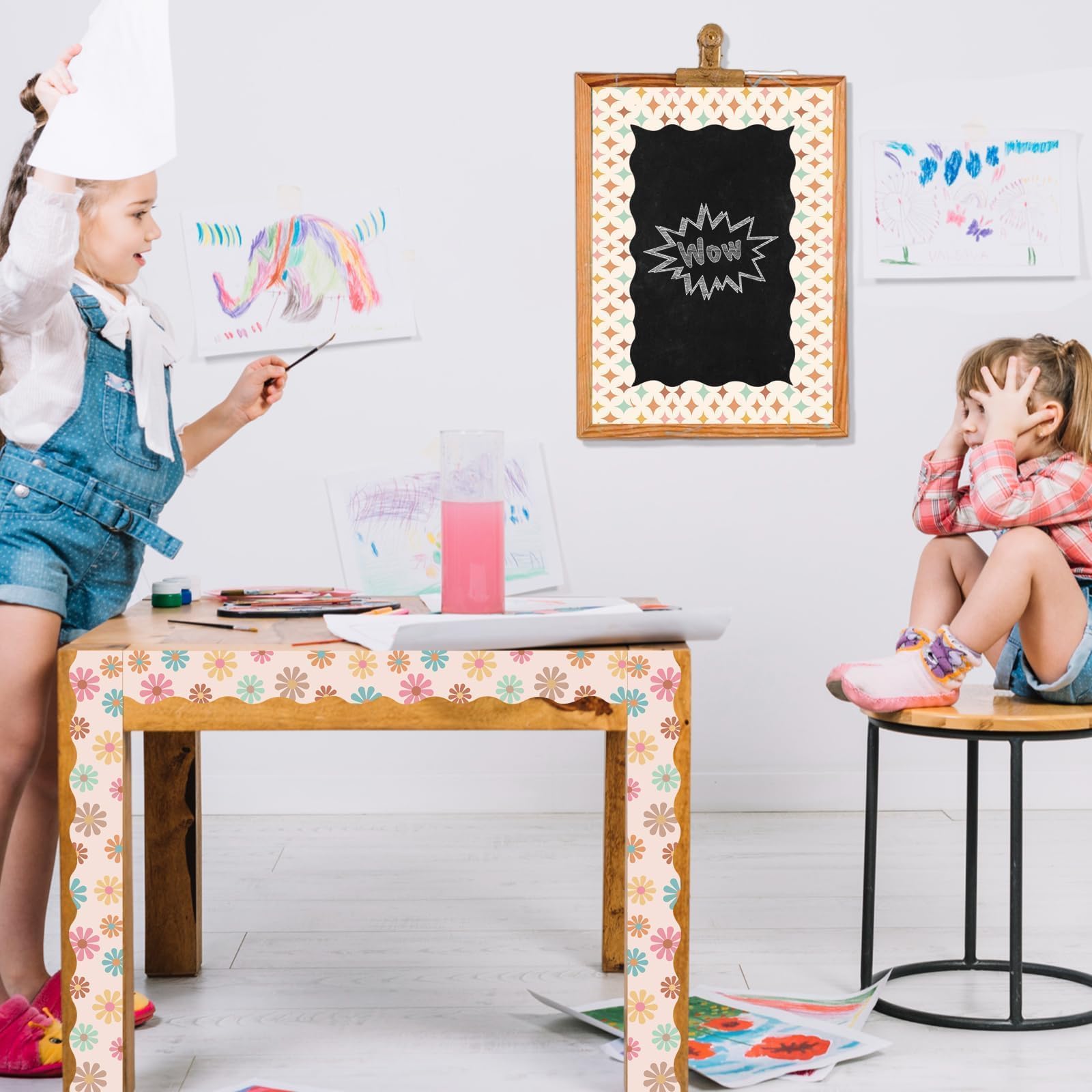 Snapklik.com : Boho Bulletin Board Borders Retro Classroom Decorations ...