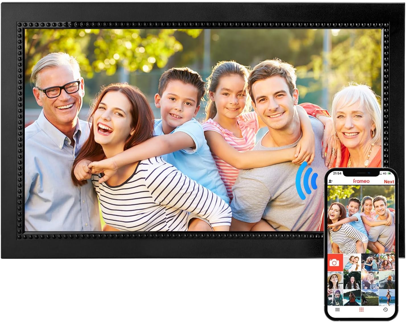 FRAMEO 15.6 Inch Large Digital Photo Frame 32GB Storage Space ...