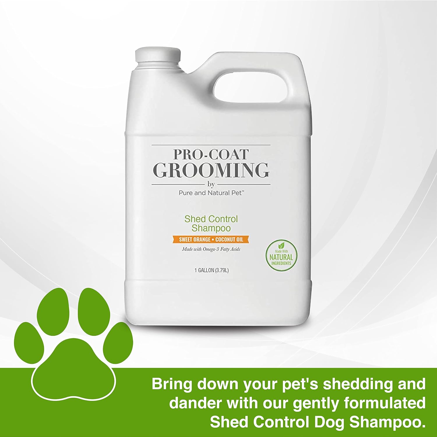 Pro-Coat Grooming Champú Shed Control (naranja dulce y coco) 1 galón ...