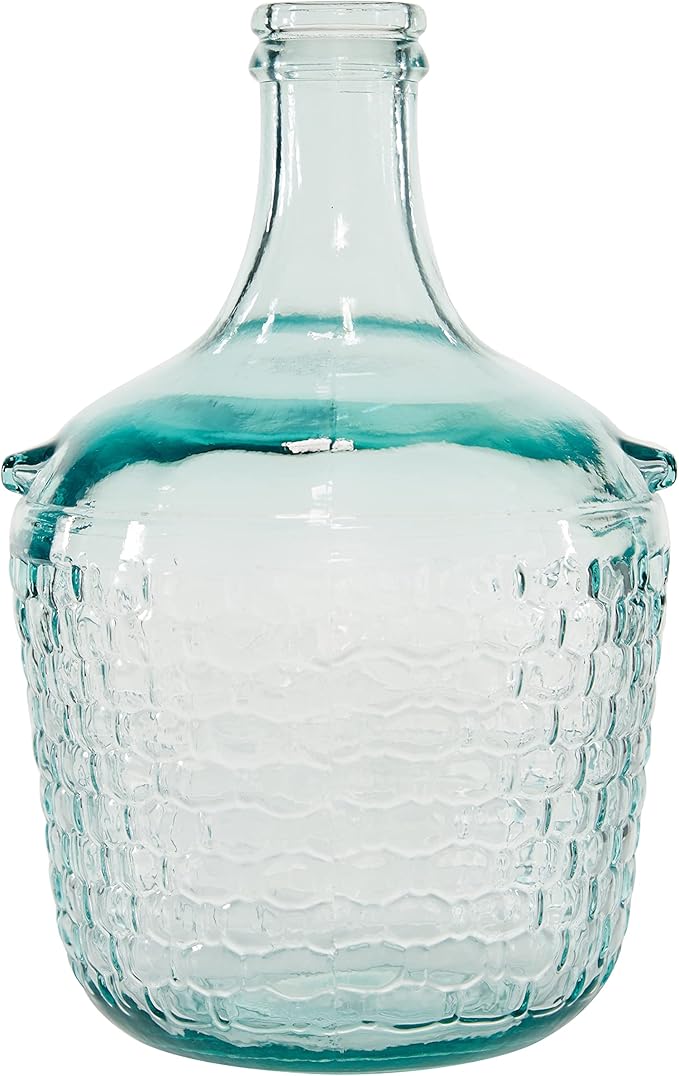 Amazon.com: Deco 79 Recycled Spanish Glass Vase, 8" x 8" x 12", Clear ...