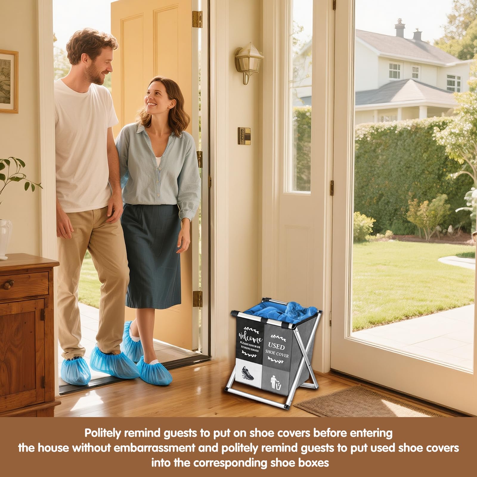 Snapklik.com : YJDayy Shoe Cover Dispenser Foldable Disposable Shoe ...
