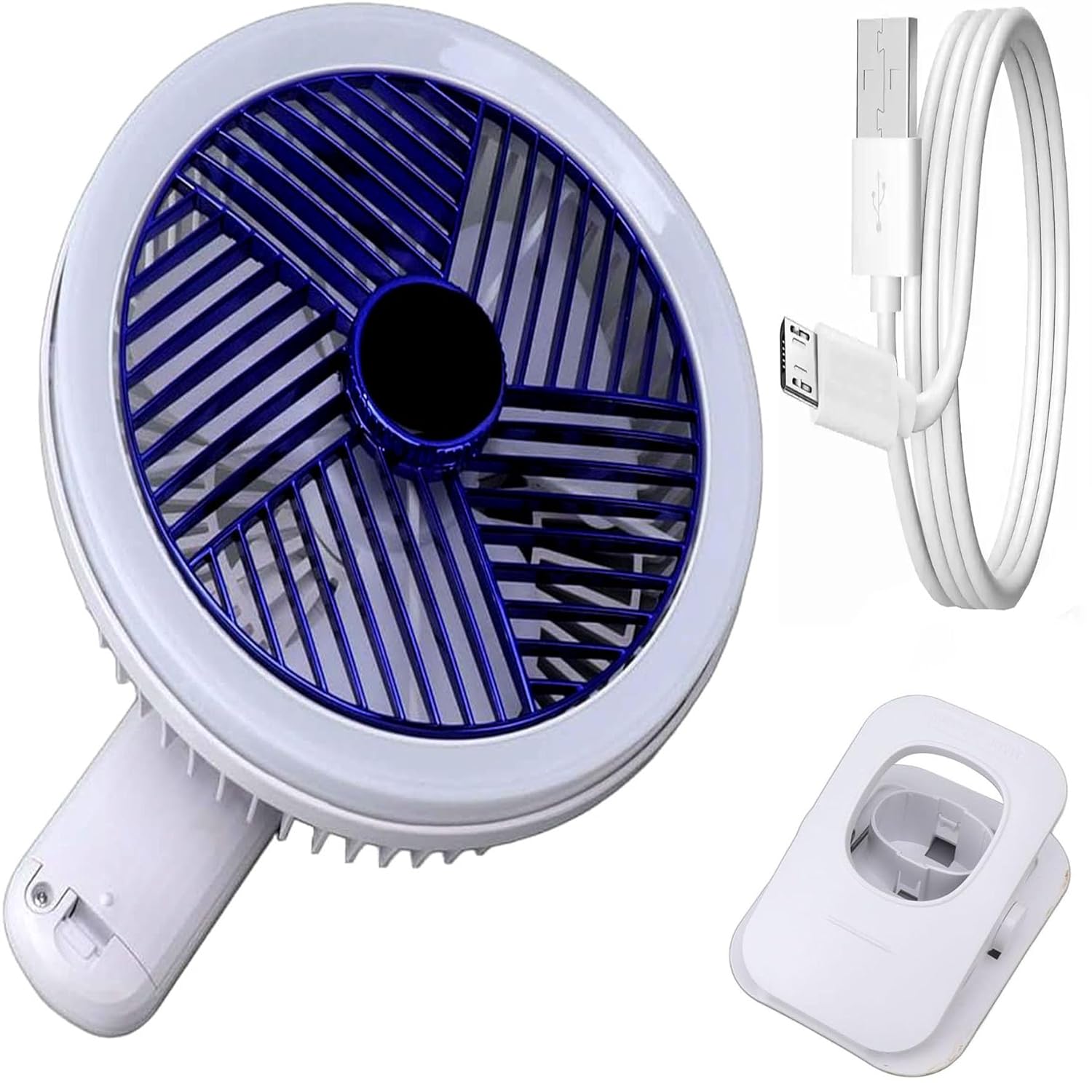 Small Powerful USB Table Fan,Portable Clip on Fan Battery Operated, 3 ...