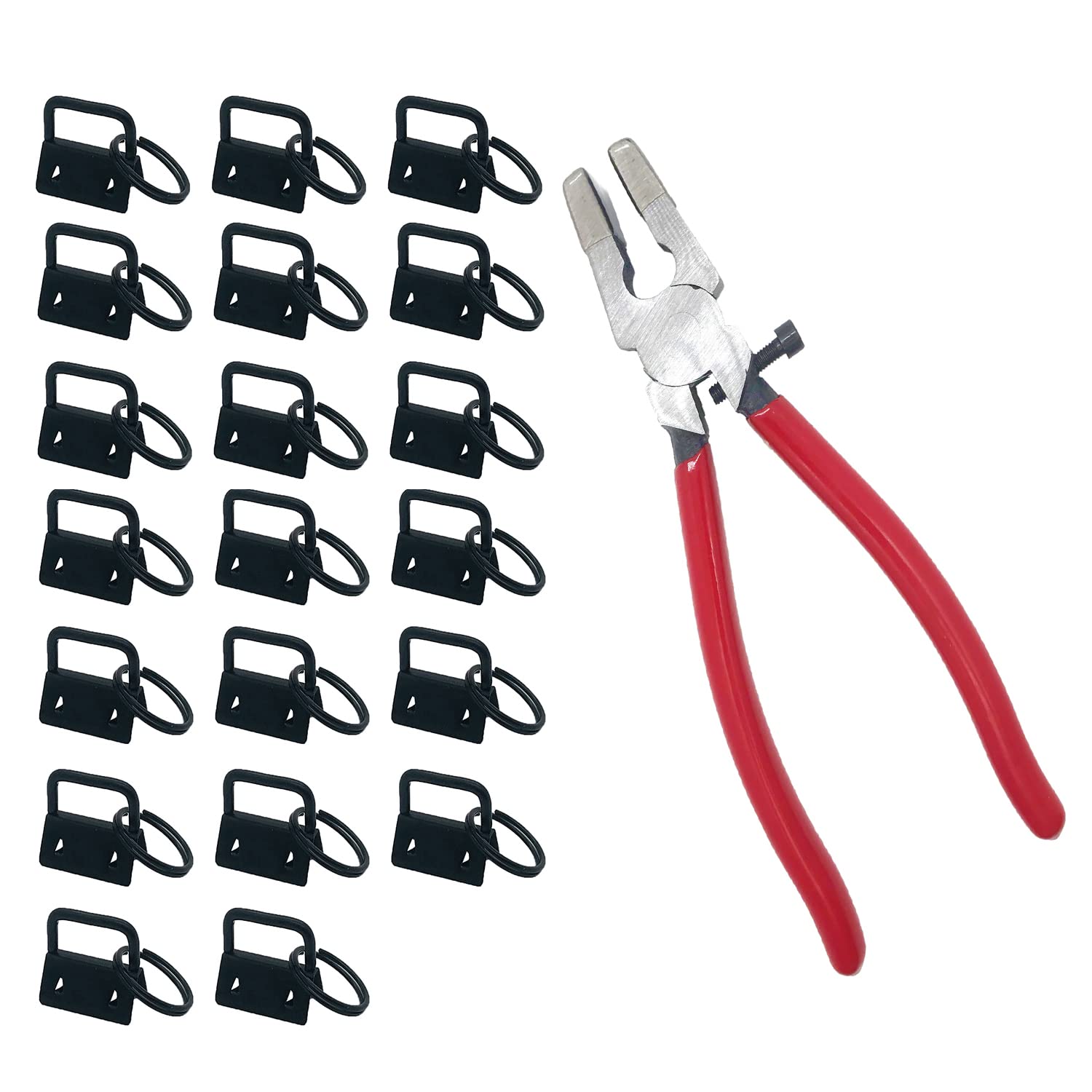 Amazon.com: 20 Pcs 1 Inch Black Key Fob Hardware, 1 Pcs 8 Inch Key Fob ...