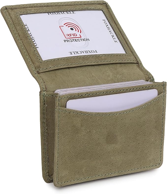Amazon.com: FOXHACKLE Leather Credit Card Holder For Men and Women ...