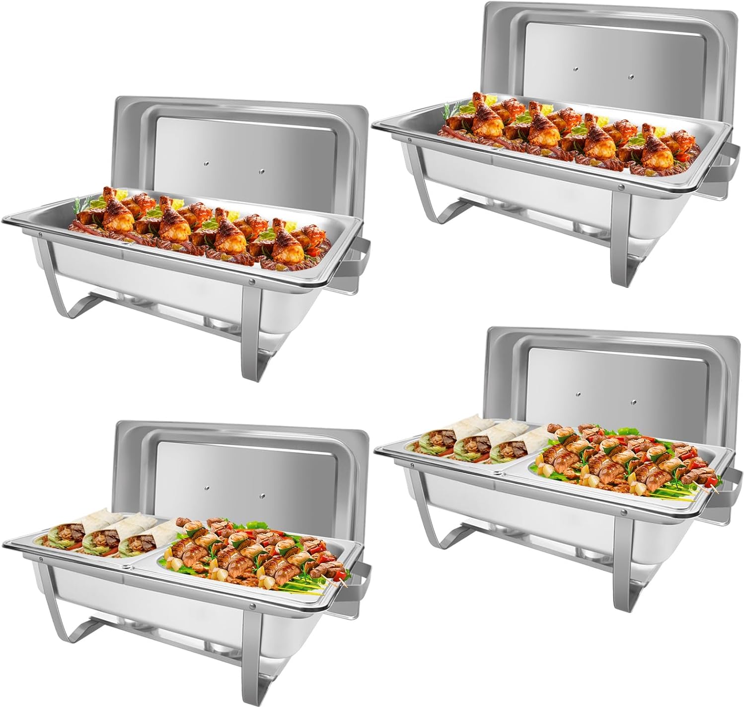Umisu Chafing Dishes & Food Warmers for Buffet, 8QT Chafers Buffet ...