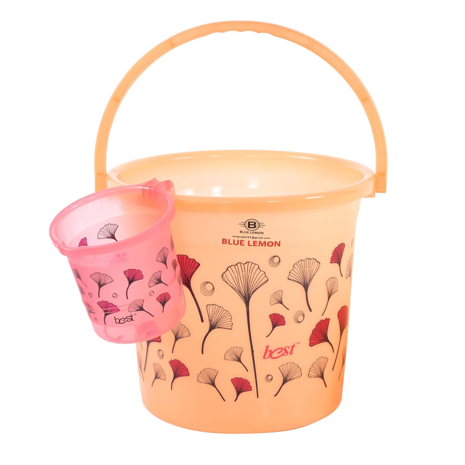 Blue Lemon Plastic Balti with Mug (Multicolor, Standard) : Amazon.in ...