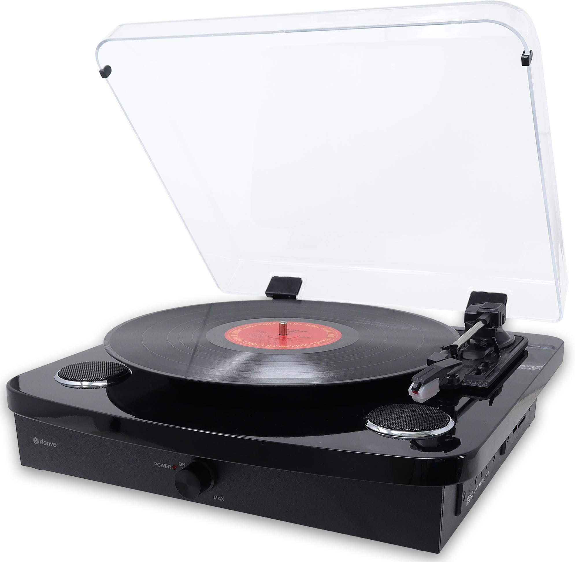 Denver Vinyl Record Player With Stereo Speakers - Bluetooth Send ...
