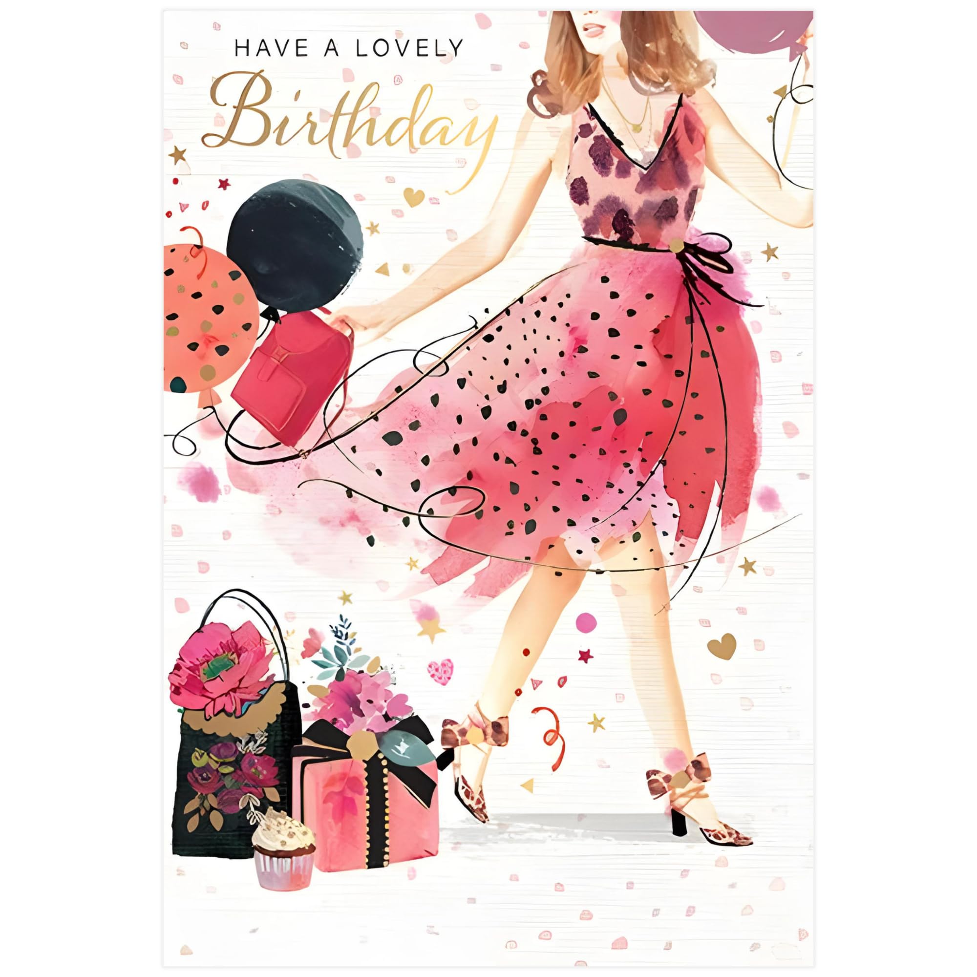 Words and Wishes Female Birthday Card - General Card for Women - Party ...