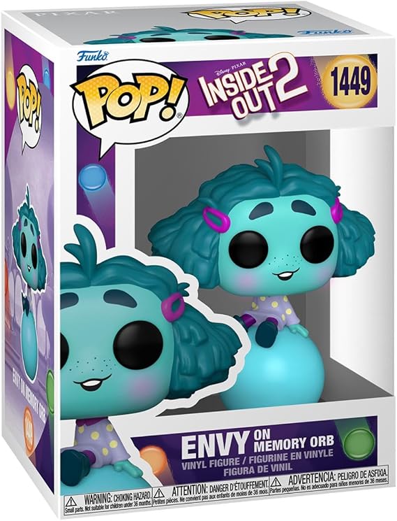 Amazon.com: Funko POP! Disney: Inside Out 2 - Envy on Memory Orb ...