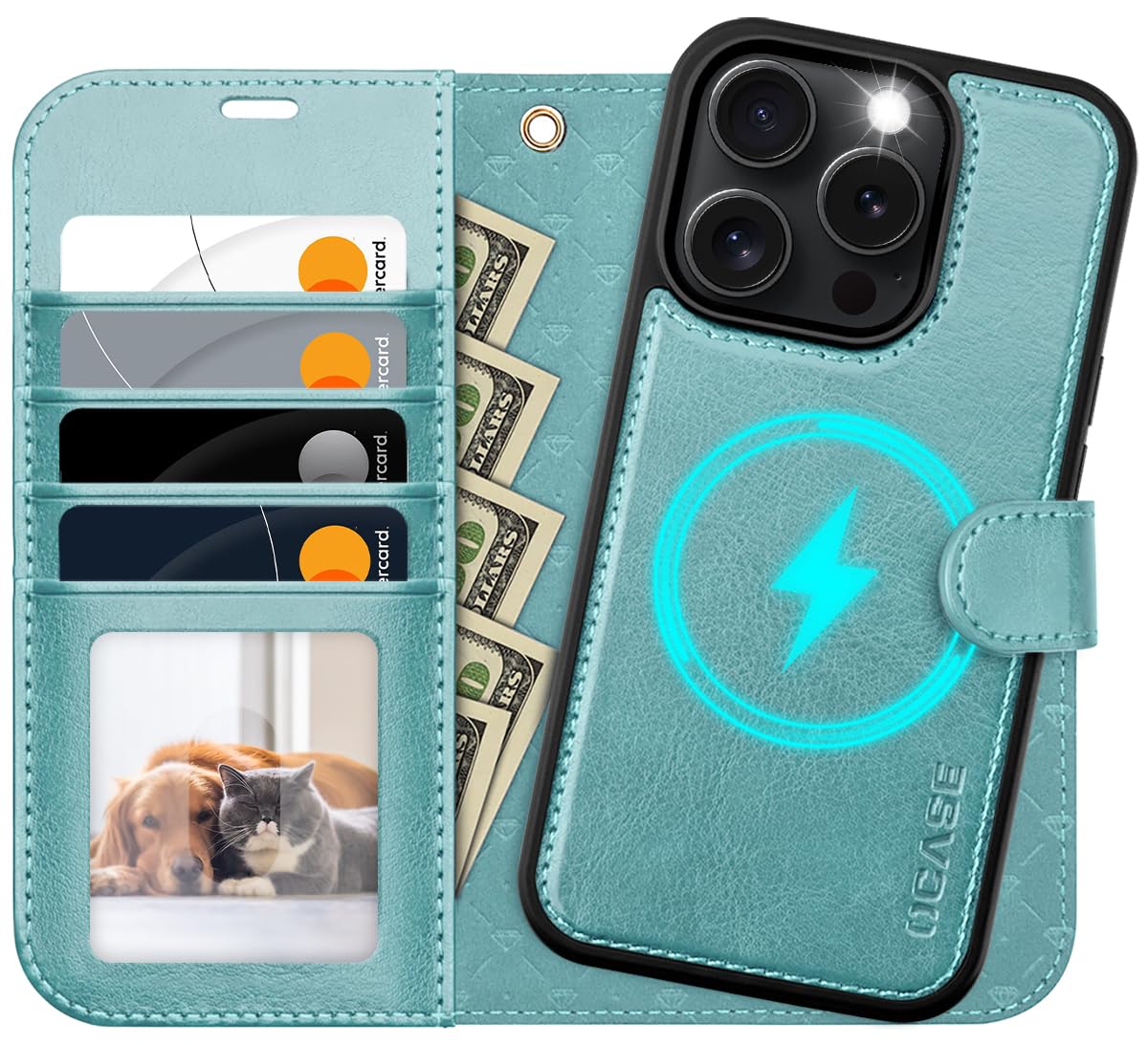 Amazon.com: OCASE for iPhone 16 Pro Max Case Detachable Wallet Case with Card Holder, [2 in 1 ...