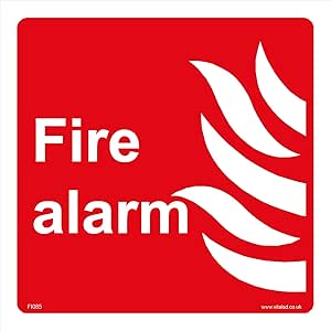 FI085 Fire Alarm Sign Button Switch Ring Emergency Call Alert Raise ...