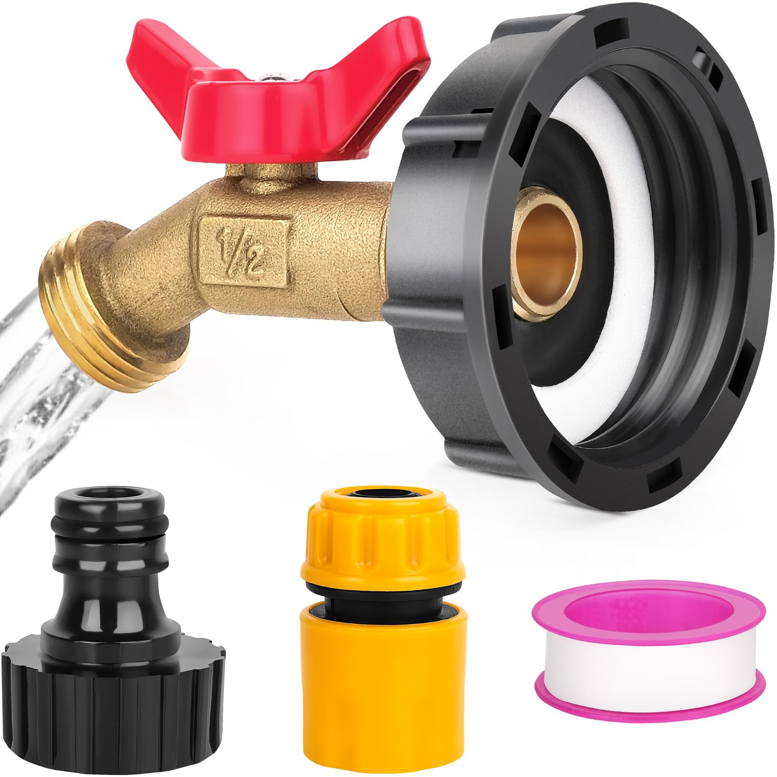 Snapklik.com : IBC Tote Adapter 275-330 Gallon IBC Tote To Garden Hose ...