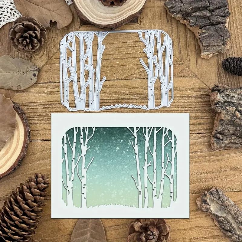 Amazon.com: Christmas Forest and Lakes 3D Metal Die Cuts, Cutting Dies ...