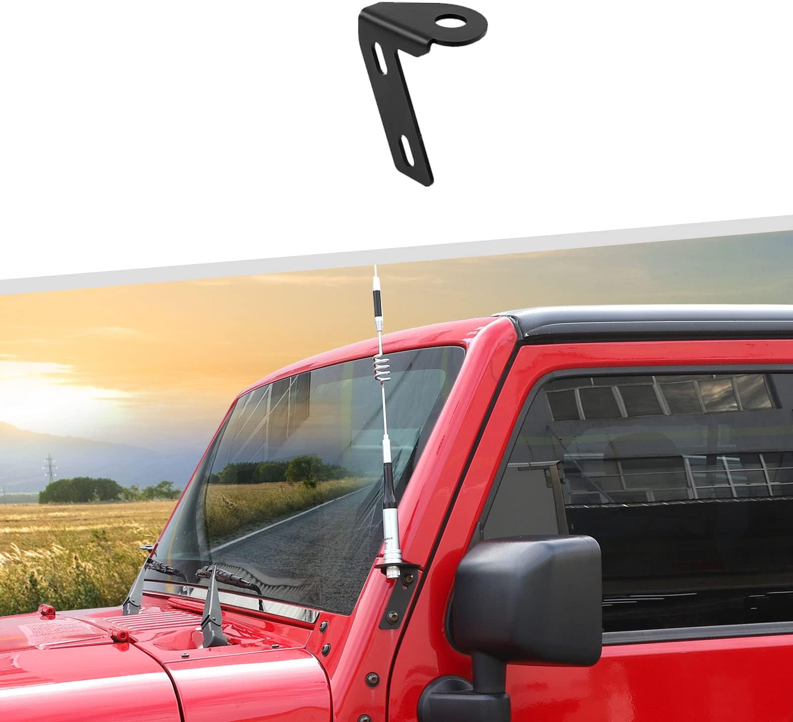 Amazon.com: A Pillar CB Antenna Mounting Bracket for Jeep Wrangler JK ...