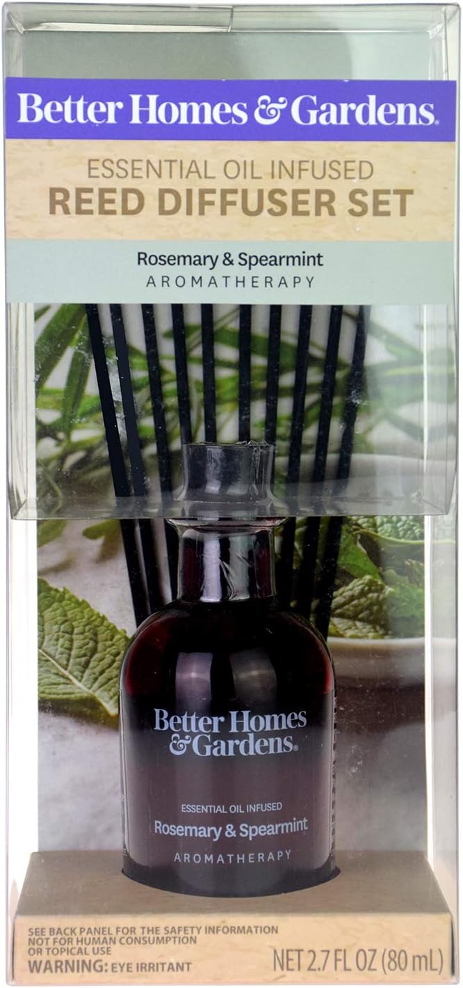 Better Homes & Gardens Rosemary & Spearmint Essential Oil Reed Diffuser ...