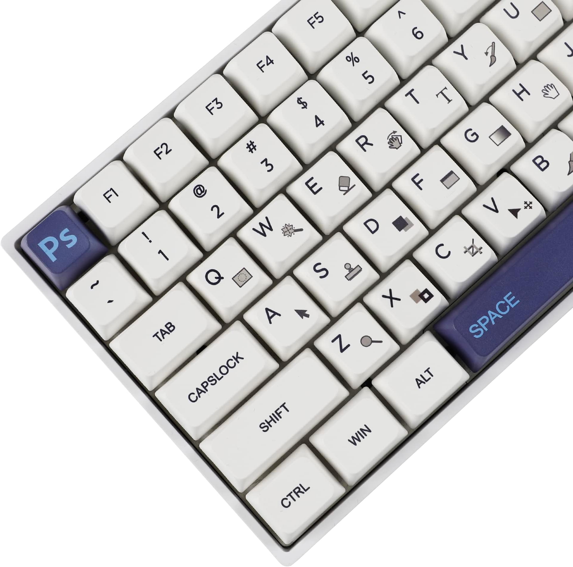 Amazon.com: 142 PS MDA Profile Dye Sub Keycaps Ergonomic Thick PBT ...