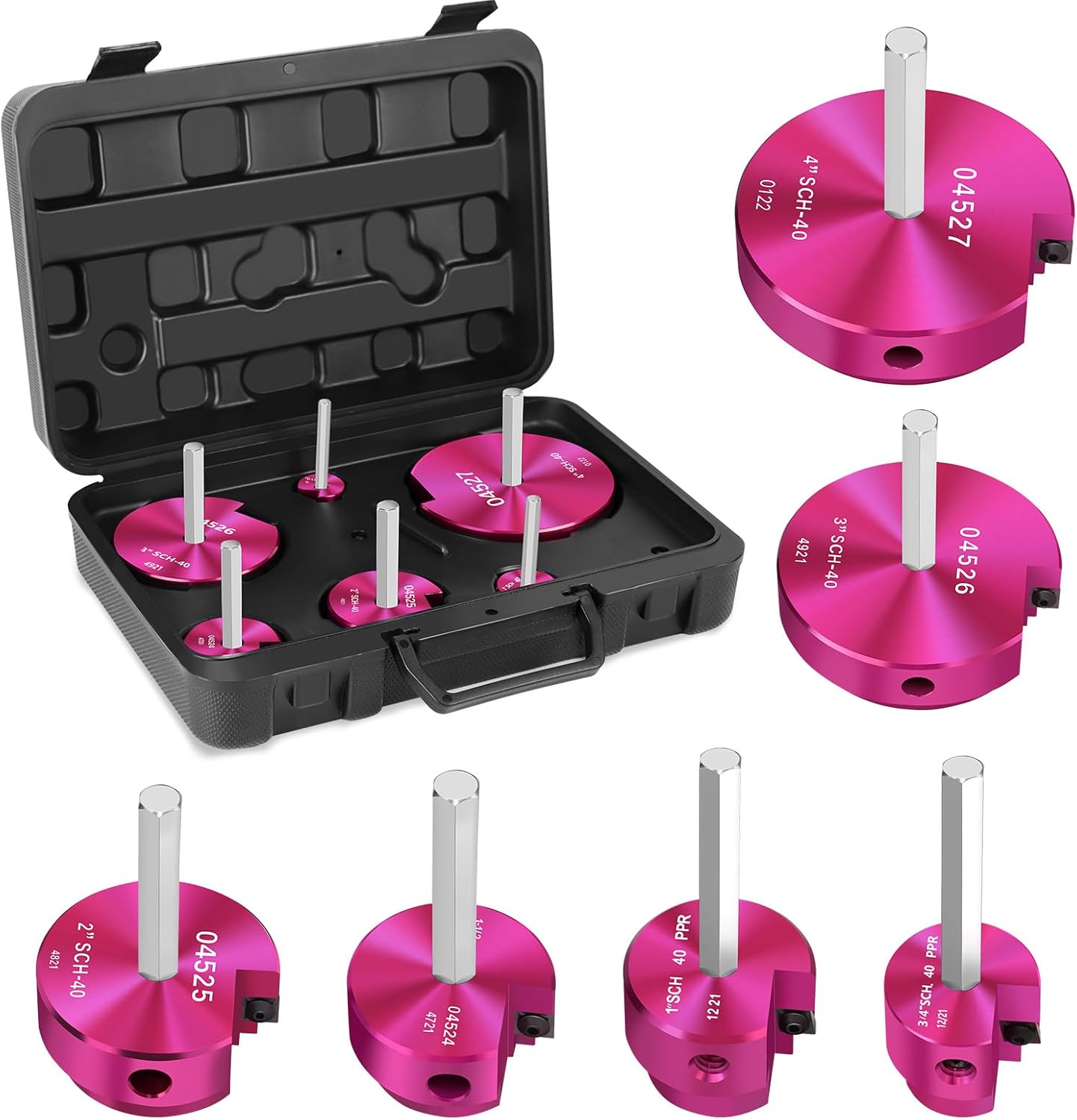 Amazon.com: PPRK6 Plastic Pipe Fitting Reamer 6 Pcs PVC Pipe Reamer Kit ...