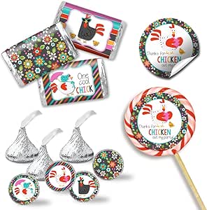 Amazon.com: Cool Chick Chicken Themed Birthday Party Sticker Bundle Kit ...