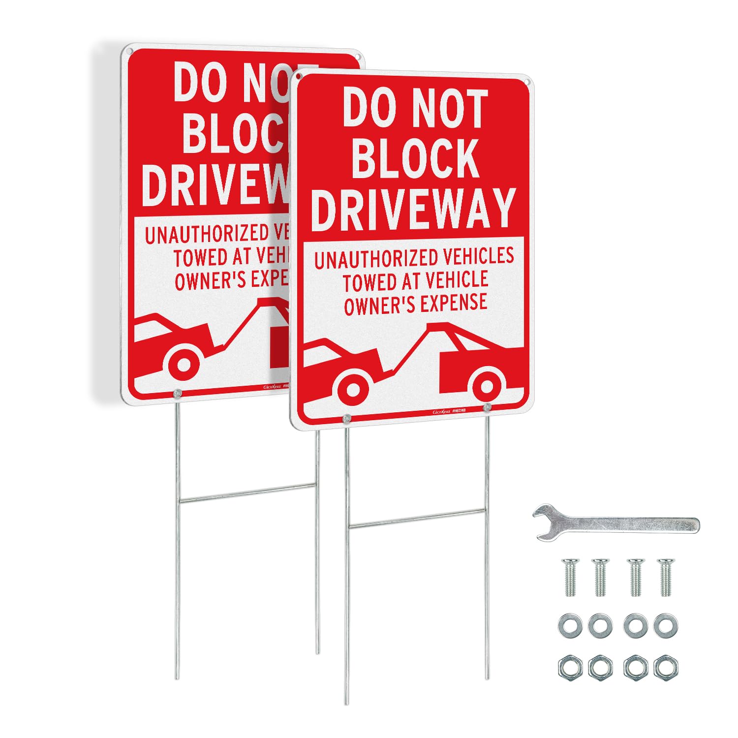 Amazon.com: GicnKeuz Metal Do Not Block Driveway Sign with Stake, 14x10 ...
