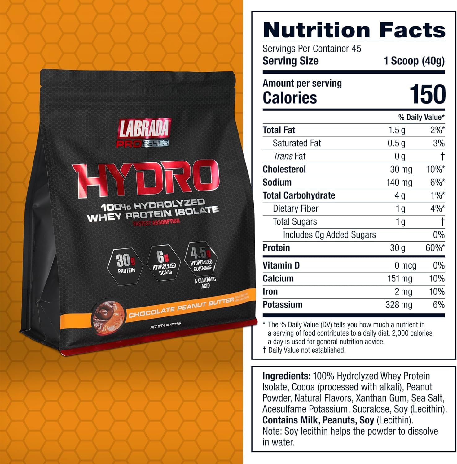 Snapklik.com : Labrada Hydro 100% Pure Hydrolyzed Whey Protein Isolate ...